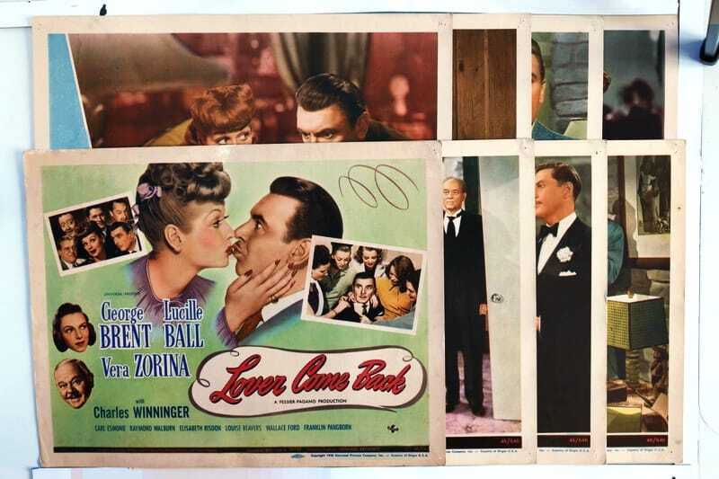 ORIGINAL LOBBY CARDS - LOVER COME BACK - 1946 - set of 8 – Collectors paradise