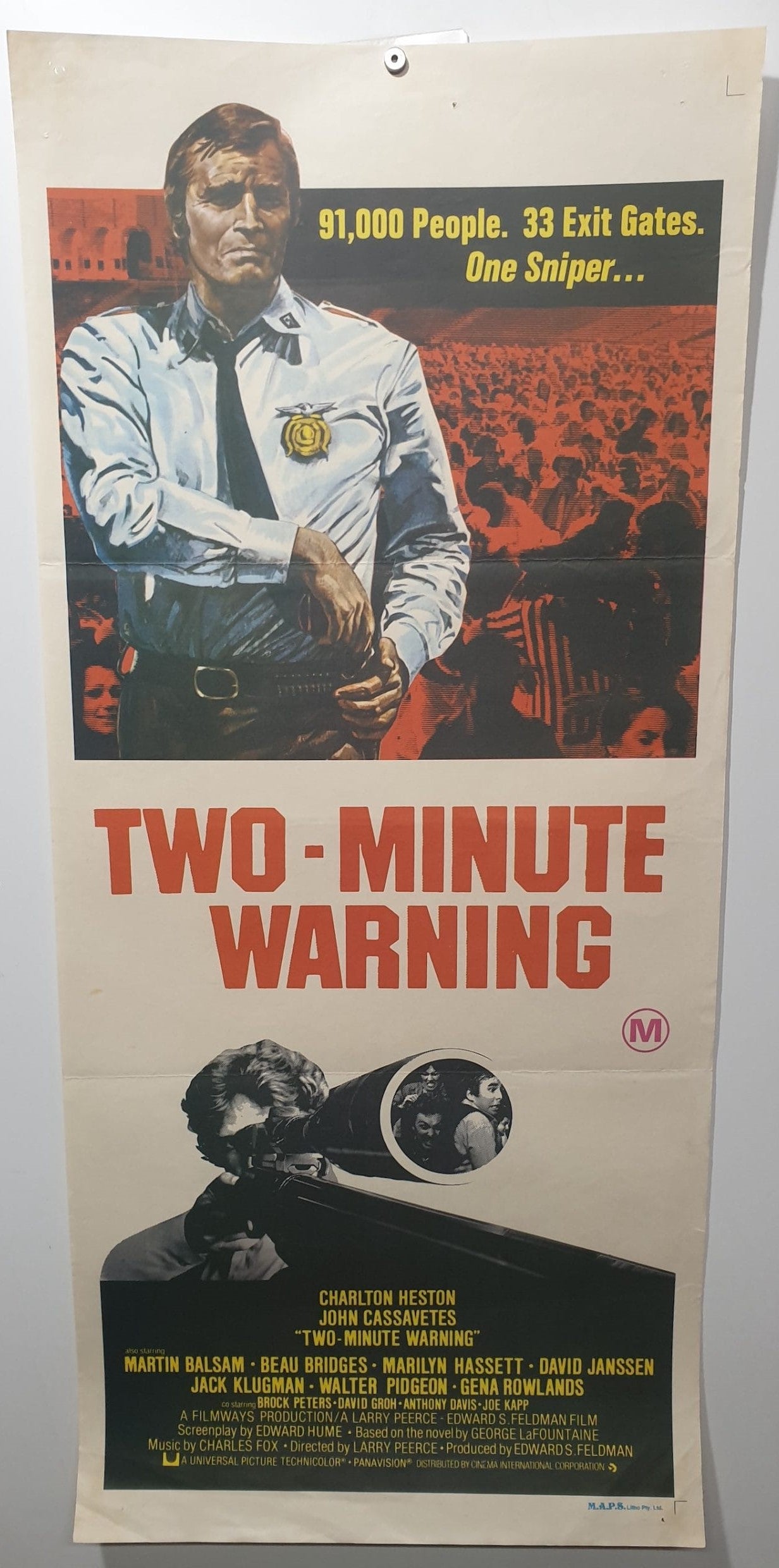 ORIGINAL DAY BILL MOVIE POSTER - TWO MINUTE WARNING -1976 – Collectors paradise