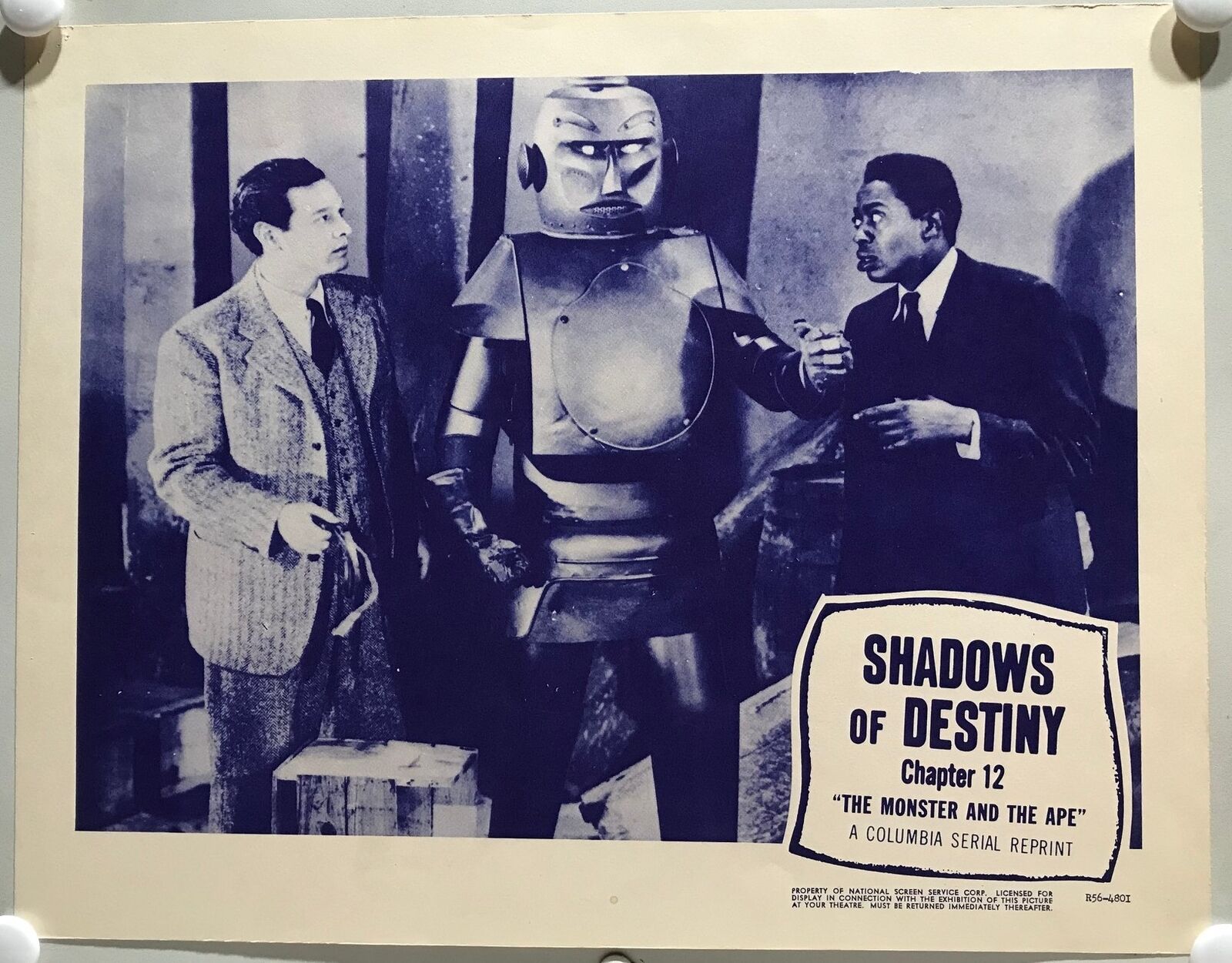 ORIGINAL SERIAL LOBBY CARD - THE MONSTER AND THE APE (c) - R1956 - Ch ...