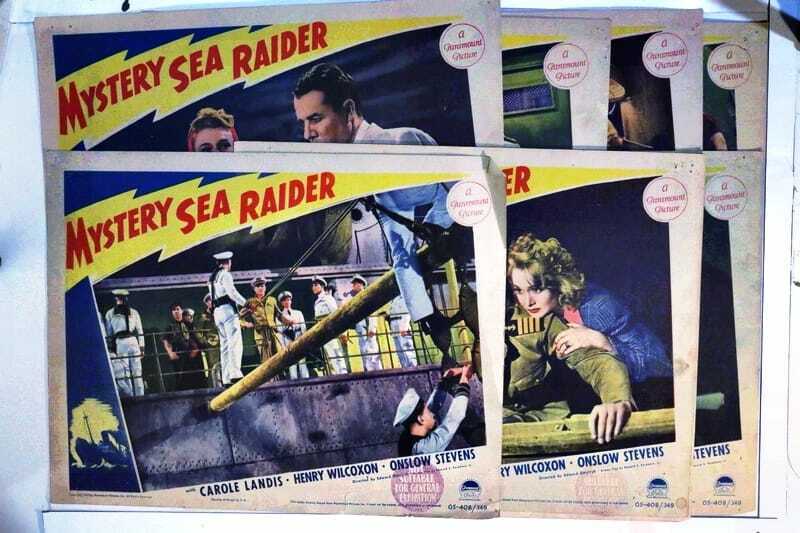 ORIGINAL LOBBY CARDS - MYSTERY SEA RAIDER - 1940 - set of 8 ...
