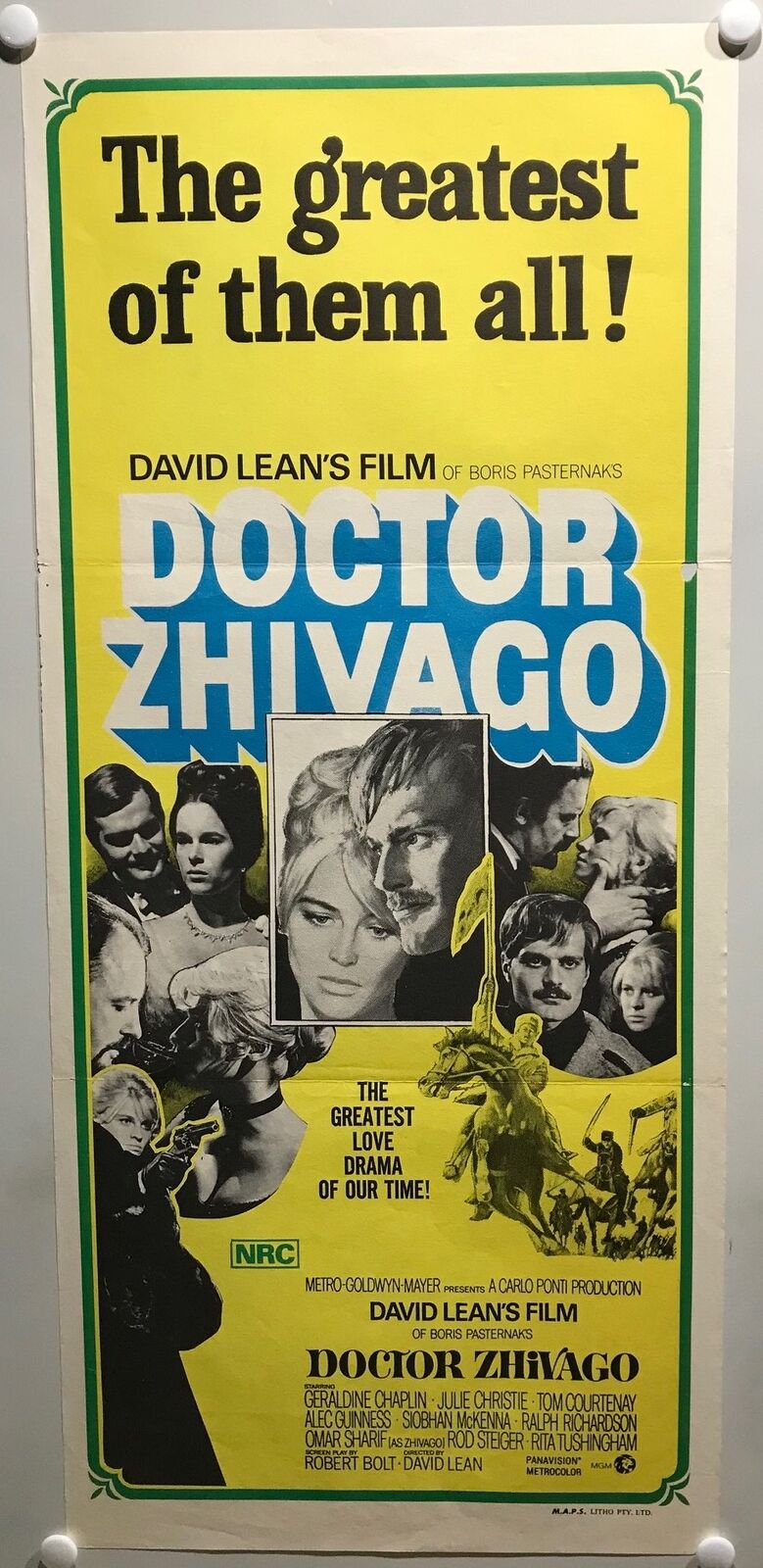 ORIGINAL DAYBILL MOVIE POSTER - DOCTOR ZHIVAGO – Collectors paradise